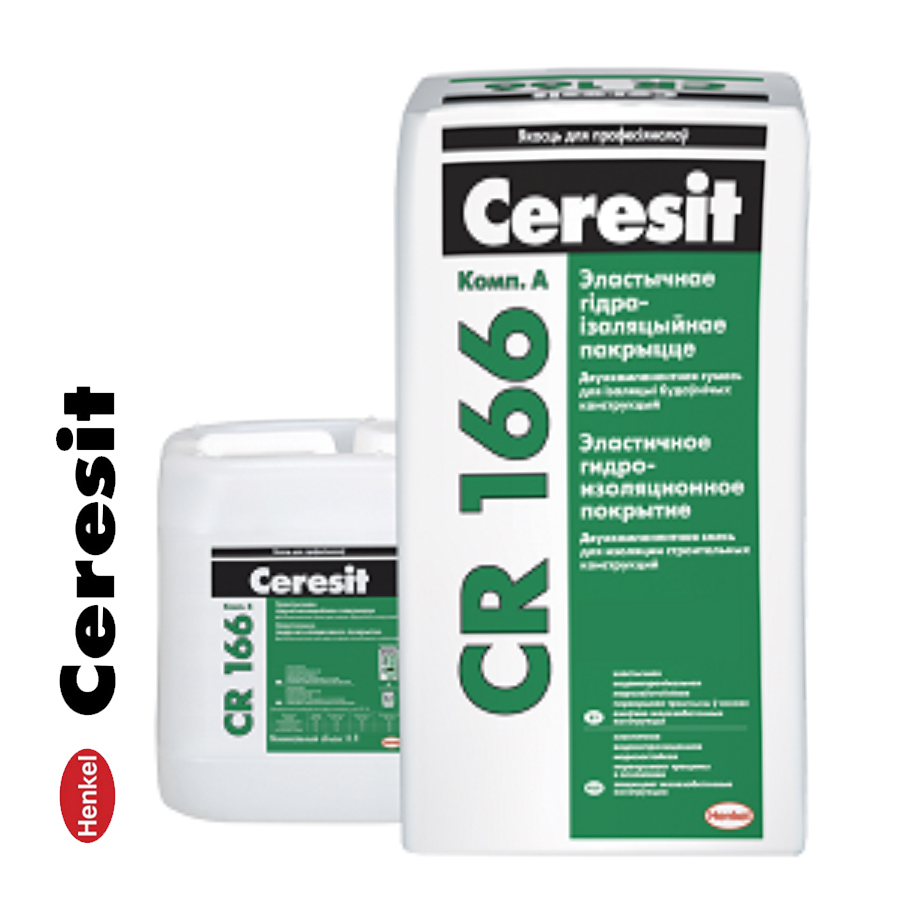 Гидроизоляция Ceresit CR-166 эластичная 8л+24 кг. купить в Минске - smesi.by